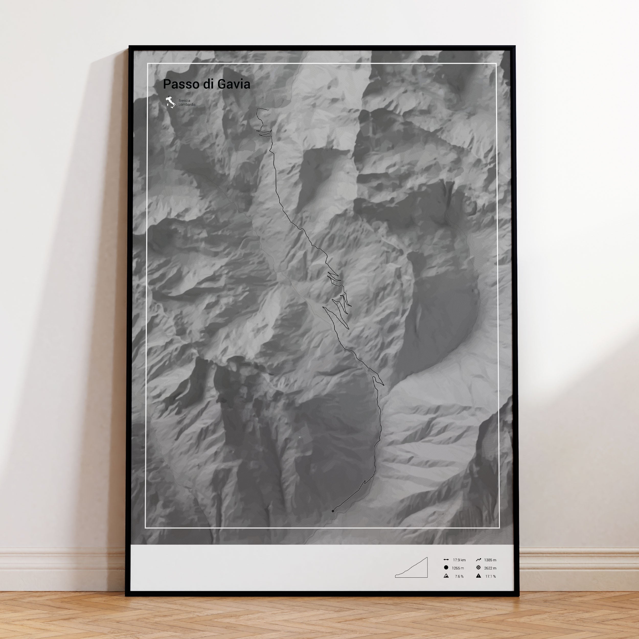 Passo di Gavia Cycling Climb poster – ArtofCycling.co